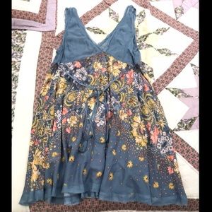 Free People | Dresses | Free People Indigo Floral Print Dress | Poshmark